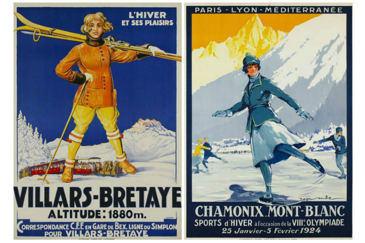 Vintage wintersport posters put you in the thick of the fun and games ...
